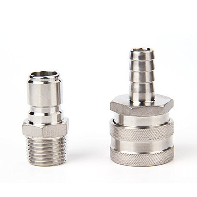 Stainless Steel Quick Disconnect Set/Include one 1/2" barb male and one ...