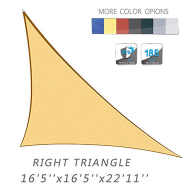 Love Story 16'5'' x 16'5''x 22'11'' Right Triangle Sand UV Block Sun ...