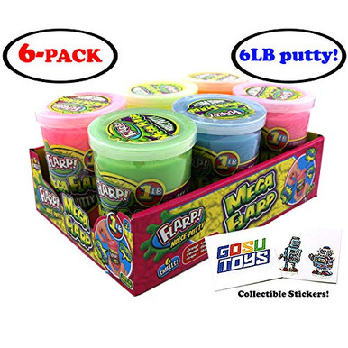 6 LB (Pound) MEGA Flarp Noise Putty Farting Slimes for Kids in Assorted ...