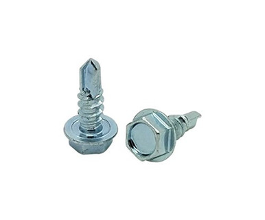 Snug Fastener 100 Qty #8 x 1/2" Zinc Hex Washer Head TEK Self Drilling ...