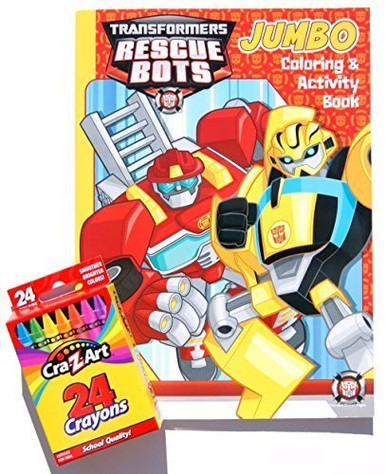 Transformers Rescue Bots Jumbo Coloring and Activity Book with a Box of ...