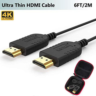 Ultra Thin HDMI Cable, Super Flexible & Extreme Slim HDMI Cable 6FT/2M ...