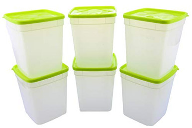 Arrow Reusable Plastic Storage Container Set, 6 Pack, 1 Quart / 4 Cup ...