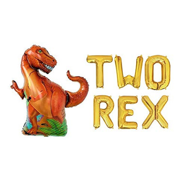Two Rex Letters Dinosaur Balloons Set,2 Rex T Rex TRex 2nd Dinosaurs ...