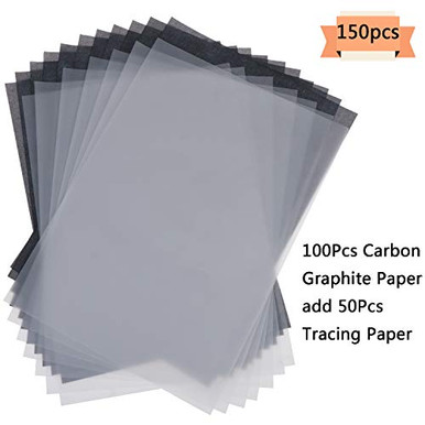 Xgood 150 Sheets Tracing Paper and Carbon Graphite Paper -Transfer ...