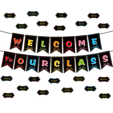 Classroom Decorations Welcome Banner, Welcome Bulletin Board Banner ...