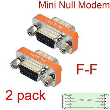 GuangMaoBo Gender Changer Null Modem DB9 Female to Female Plug Adapter ...