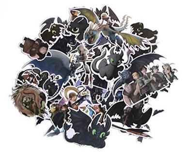Cartoon Movie Themed How to Train Your Dragon 48 Piece Sticker Decal ...