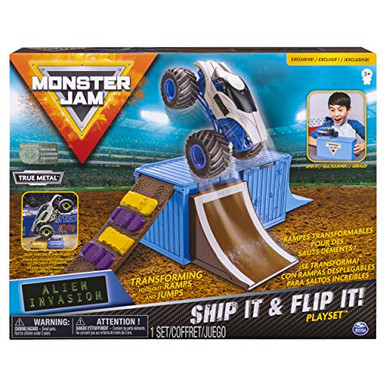 Monster Jam, Ship It & Flip It Transforming Playset with Exclusive 1: ...