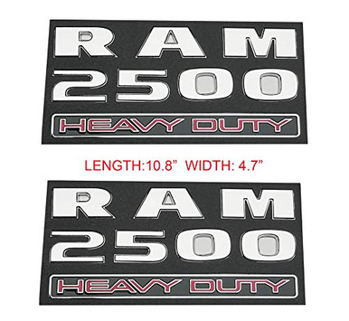 Chrome RAM 2500 Heavy Duty Emblem Truck Fender Badge 3D Emblem Decals ...