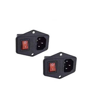 Huahuiyuan 2 Pcs 3 Pin IEC320 C14 Inlet Module Plug 5A Fuse Switch Male ...