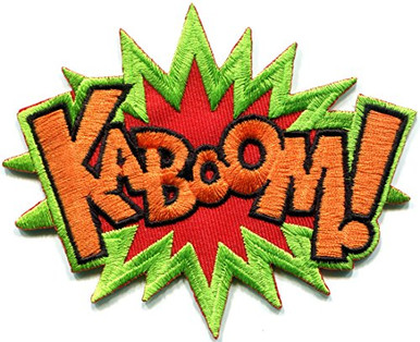 KABOOM! superhero comics retro fun embroidered applique iron-on patch ...
