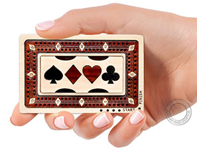 House of Cribbage - 2 Track - Wooden Travel / Pocket Size Cribbage ...