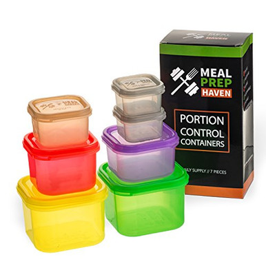 Meal Prep Haven (7 Piece) Portion Control Containers For Weight Loss ...