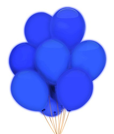 Fun Central AH943, 5 Pcs, 14 Inches Blue LED Blinky Balloons, Glow in ...