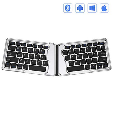Folding Bluetooth Keyboard, Jelly Comb Ultra Slim Ergonomic Foldable ...