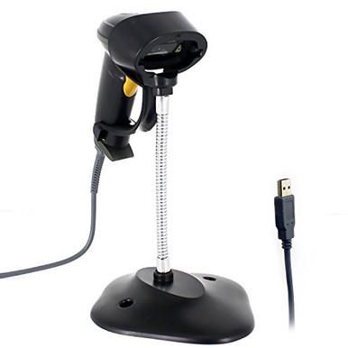 Barcode Scanner,Symcode Wired Handheld Laser with Stand Bar Code ...
