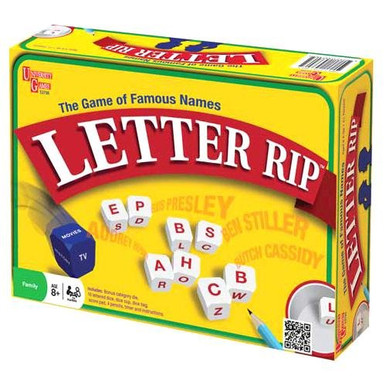 Letter Rip Board Game by University Games ? The Game of Famous Names ...