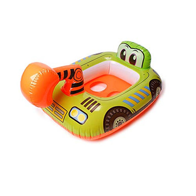 JSHOTS Excavator Swimming Boats Swimming Pool Float Seat for Kids Age 1 ...