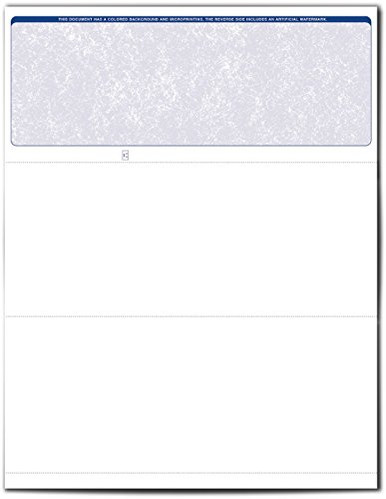 VersaCheck ValueChex Blank Check Paper - Form #1000 Business Voucher ...