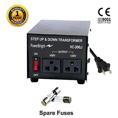 PowerBright Step Up & Down Japan Transformer, Power ON/Off Switch, Can ...