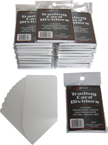 BCW Trading Card Dividers - 10 Dividers per Pack (Quantity of 25 Packs ...