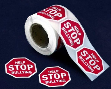 250 Help Stop Bullying Stop Sign Shaped Stickers (1 roll ...