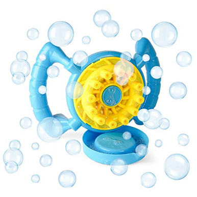 Neliblu Kids Bubble Machine - Bubble Blowing Steering Wheel - Battery ...