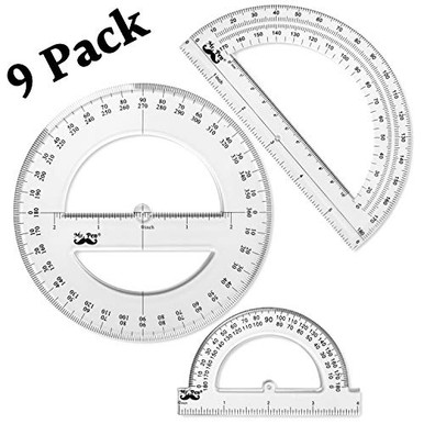 Mr. Pen- Protractor, 9 Pc Protractor Set, Protractor Ruler, Drafting ...