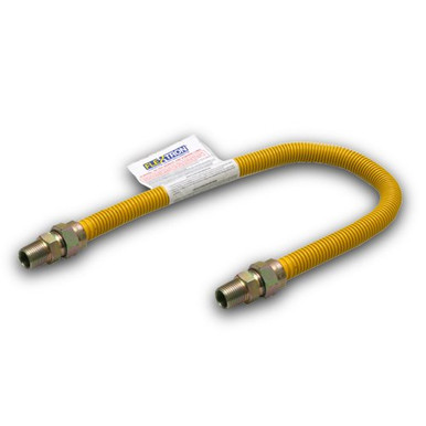 Flextron FTGC-YC14-24G 24 Inch Flexible Epoxy Coated Gas Line Connector ...