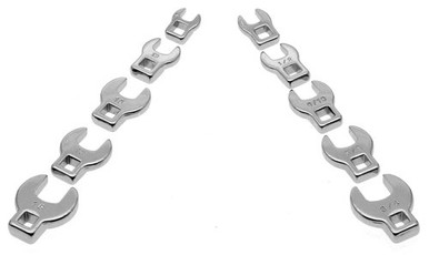 Powerbuilt 640830 3/8-Inch Drive Crowfoot Wrench Set, 10-Piece ...