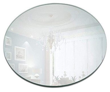 Round Mirror Plate - Set of 12 Round Mirror Trays - 8 inch Diameter, 1. ...
