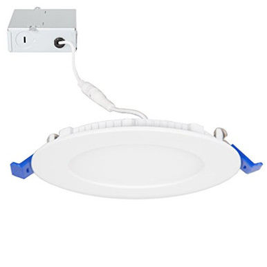 Maxxima 4 in. Dimmable Slim Round LED Downlight, Flat Panel Light ...