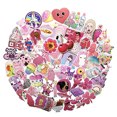 64pcs New Cutey Pink Girl Stickers Phone Laptop Water Bottle Bedroom ...