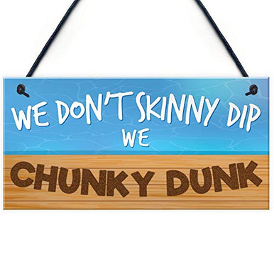 Meijiafei Funny Hot Tub Skinny Dip Chunky Dunk Sign Home Friendship ...