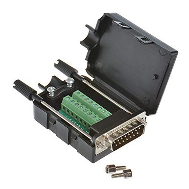 Anmbest 1PCS DB15 Solderless Serial to 15-pin Port Terminal Male Adapter Connector Breakout ...