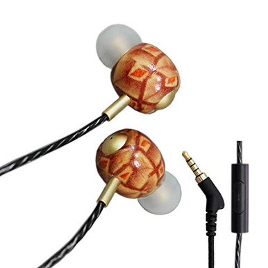 Leiqin in Ear Earbuds God's Eyes Wooden Wired Earphones with Mic for 3 ...