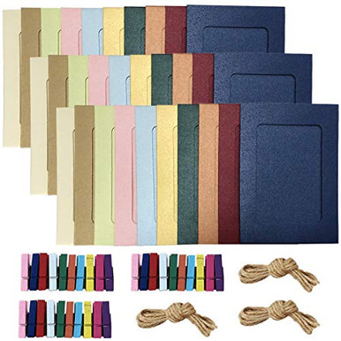 NOBBEE Paper Photo Frame 5x7 Kraft Paper Picture Frames 30 PCS DIY ...