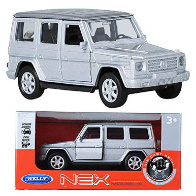 WELLY NEX MODELS 1:34 Mercedes-Benz G-class Silver Die-cast Metla Toy ...