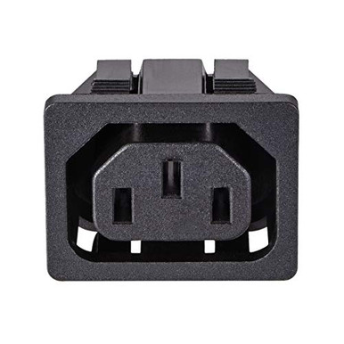 uxcell C13 Panel Mount Plug Adapter 250V AC 10A 3 Pins IEC Inlet Module ...