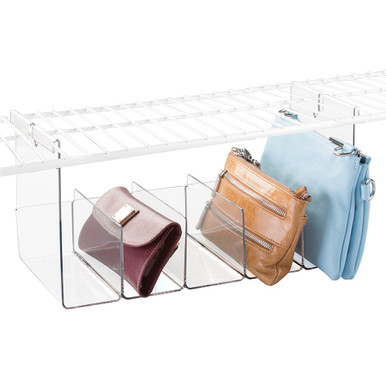 mDesign Wire Shelving Under Shelf Storage, Closet or Pantry Hanging ...