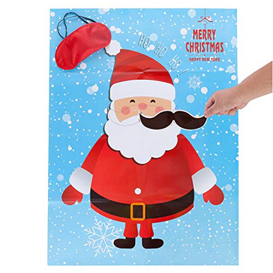 MISS FANTASY Christmas Party Games Pin The Beard on The Santa Claus ...
