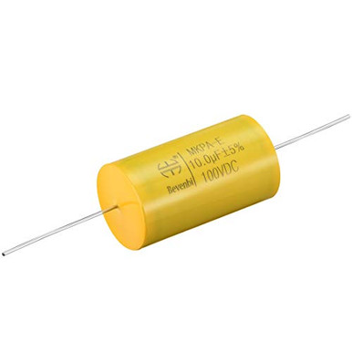 uxcell Film Capacitor 100V DC 10.0uF Round Axial Polypropylene Film ...