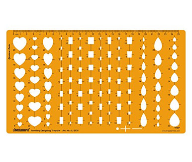 Jewellery Designing Template Diamond Gemstone Drafting Template Stencil ...
