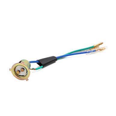 uxcell Metal 3 Wires Harness Headlight Bulb Sockets Connector for ...