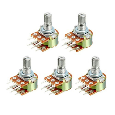 uxcell WH148 20K Ohm Variable Resistors Dual Turn Rotary Carbon Film ...