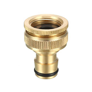 uxcell Brass Garden Hose Threaded Connector, 1/2 PT and 3/4 PT Female ...