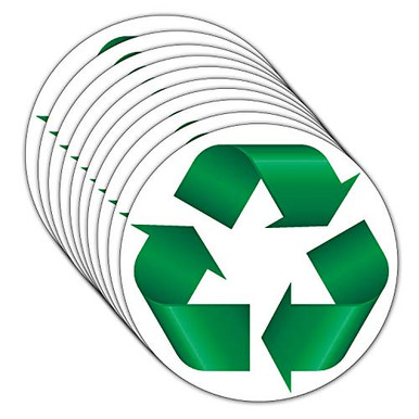 ICObuty Recycle Symbol Sticker 10 Pack Self Adhesive Vinyl Labels ...