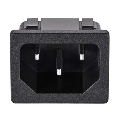 uxcell C14 Panel Mount Plug Adapter AC 250V 10A 3 Pins IEC Inlet Plug ...