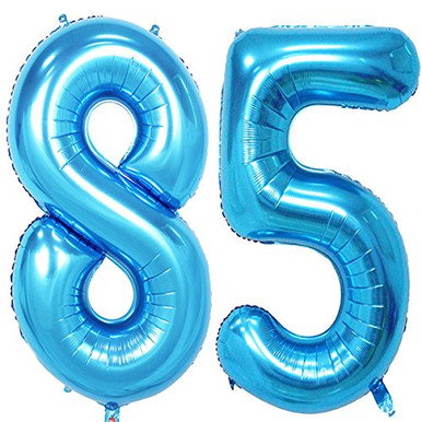 MAGJUCHE 40 inch Blue Foil 85 Helium Jumbo Digital Number Balloons ...